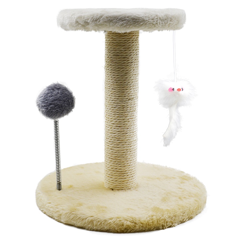 Cat Climbing Frame Cat Toys Double Layer Cat Scratcher Tree Board Claw ...