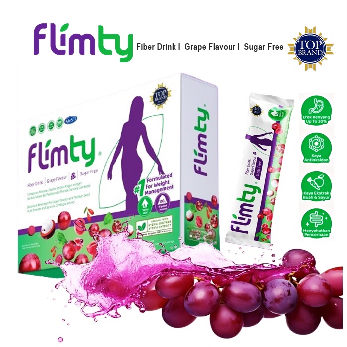 Flimty Fiber Drink Grape Flavor - Antioxidant, Slim Detox Diet ...