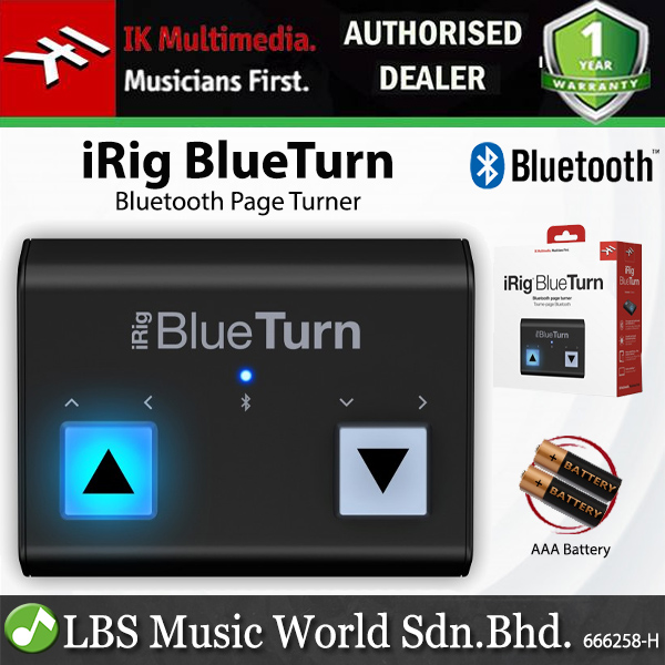 Foot Pedal Page Turner IRig BlueTurn Wireless Page Turner Pedal ...