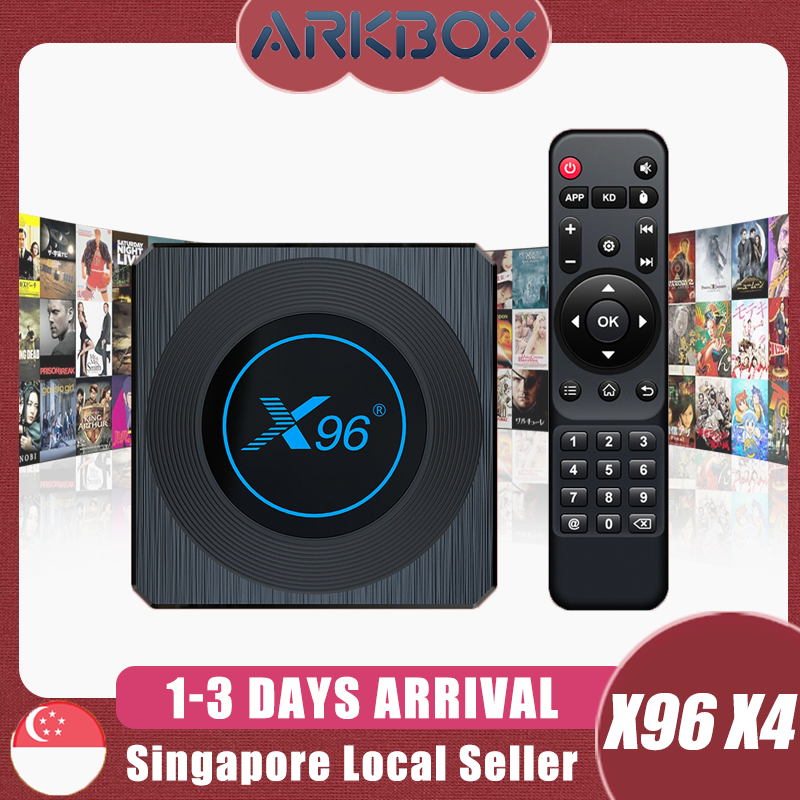 【Singapore spot】2022 NEW X96X4 TVBOX Android11 4GB RAM 32GB 64GB ROM ...