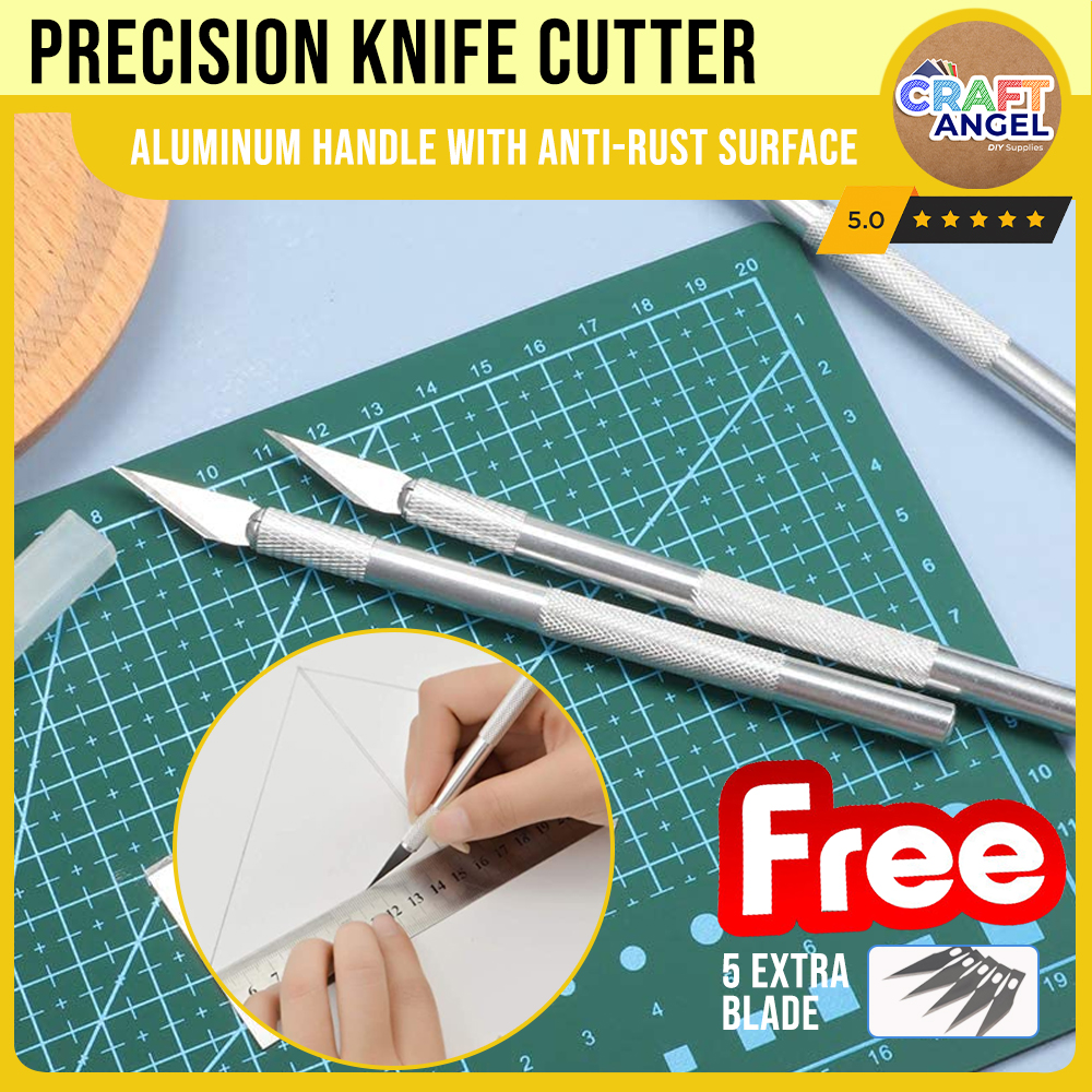 Precision Knife Cutter with GIFT 5 EXTRA BLADE Metal Carving Tool ...