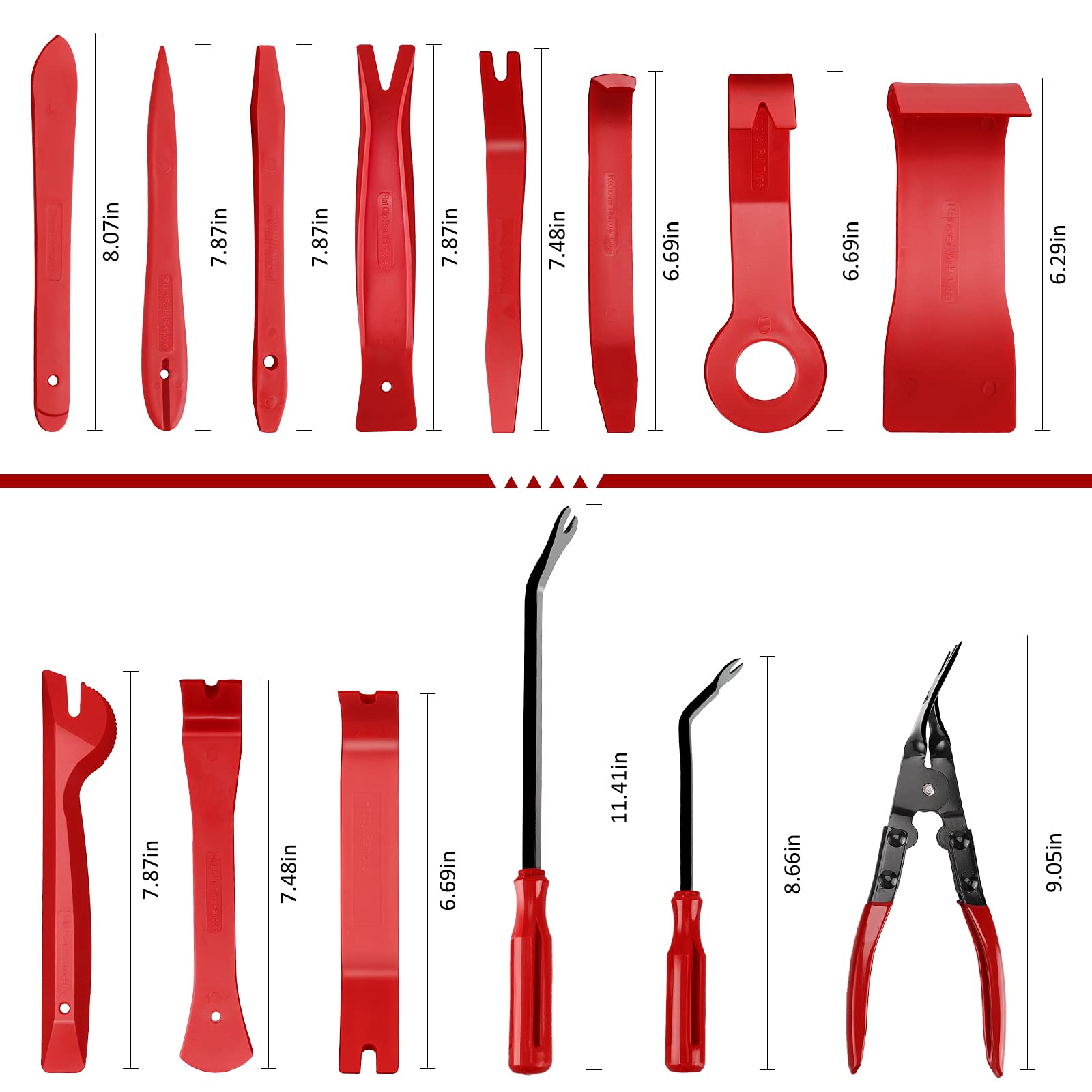 NEW 【Innovative design】Trim Removal Tool Set Clip Plier Upholstery Remover Nylon Car Panel ...