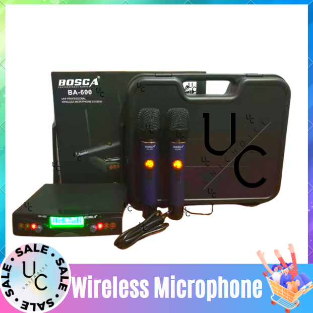 BOSCA BA-600 UHF Professional Wireless Microphone System | Lazada PH
