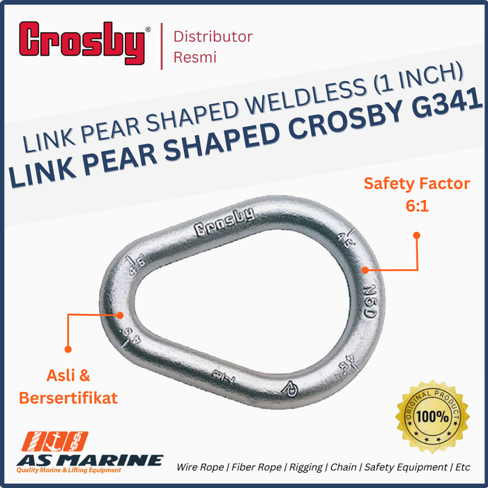 Link Pear Shaped Weldless CROSBY USA G341 1 Inch | Lazada Indonesia