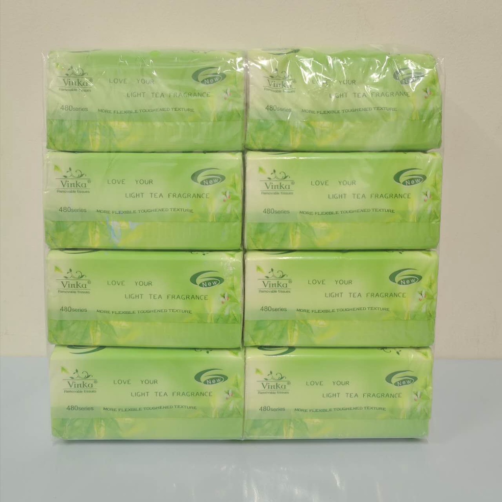 【HOORAY】Organic Facial Tissue Vinka Green Tea Tissue Paper(480 Sheets ...