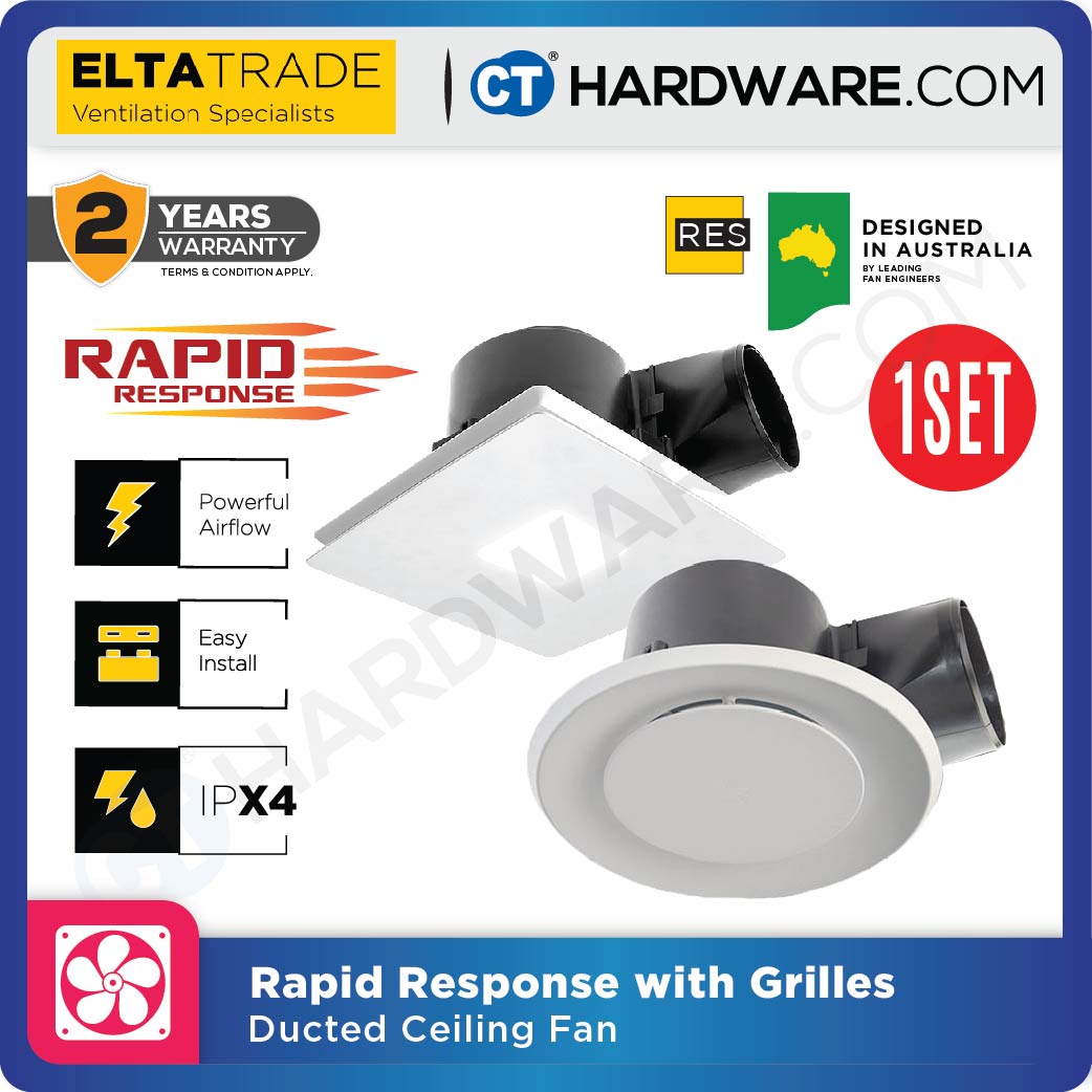 ELTA TRADE DUCTED CEILING FAN (SET) RF150 RAPID RESPONSE with RG150 ...