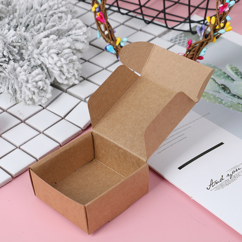 10pcs Brown Kraft Paper Aircraft Gift Boxes Blank Handmade Soap Packing ...