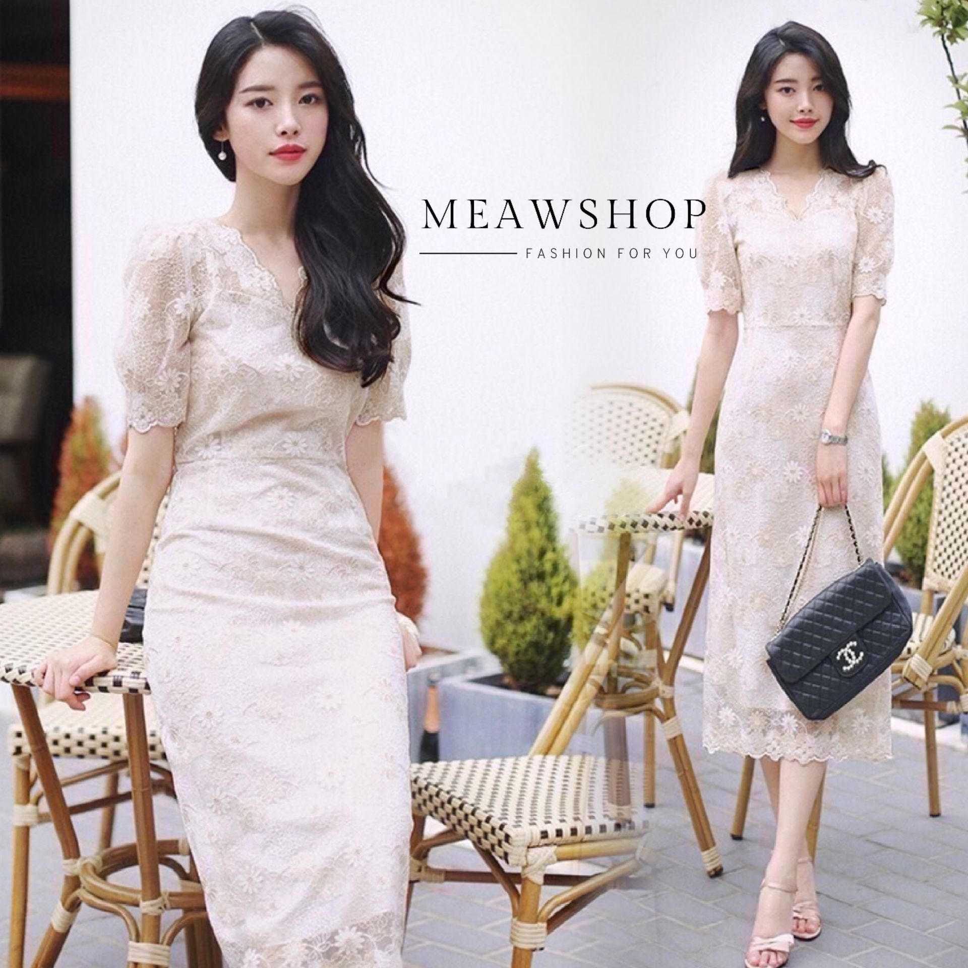 เดรสลูกไม้ยาว ปักดิ้นทอง S 3xl ชุดออกงาน ชุดไปงาน ชุดถ่ายพรี ชุดงาน