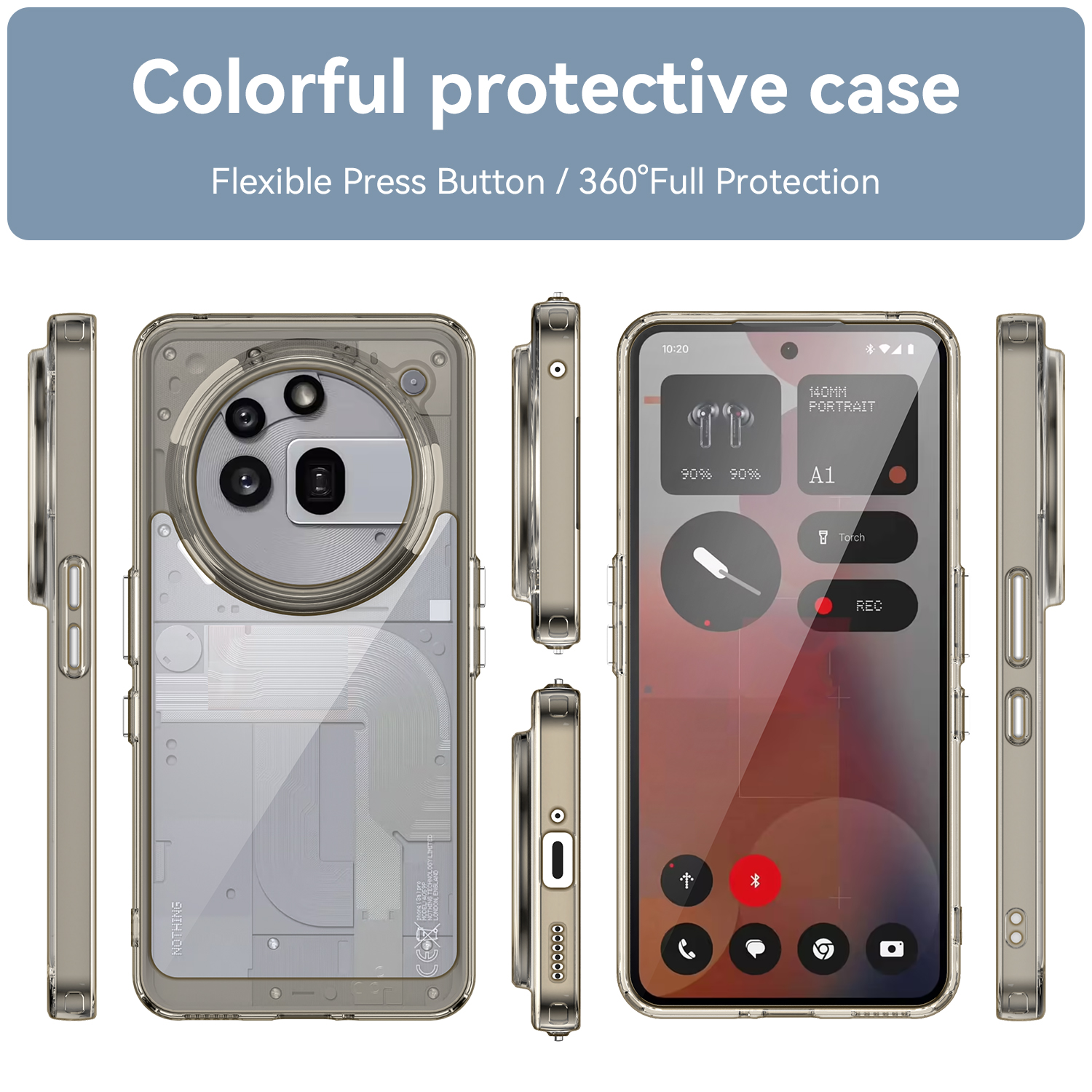 Nothing Phone 3A Pro Case, Clear Designed Shockproof Phone Case, Bumper ...