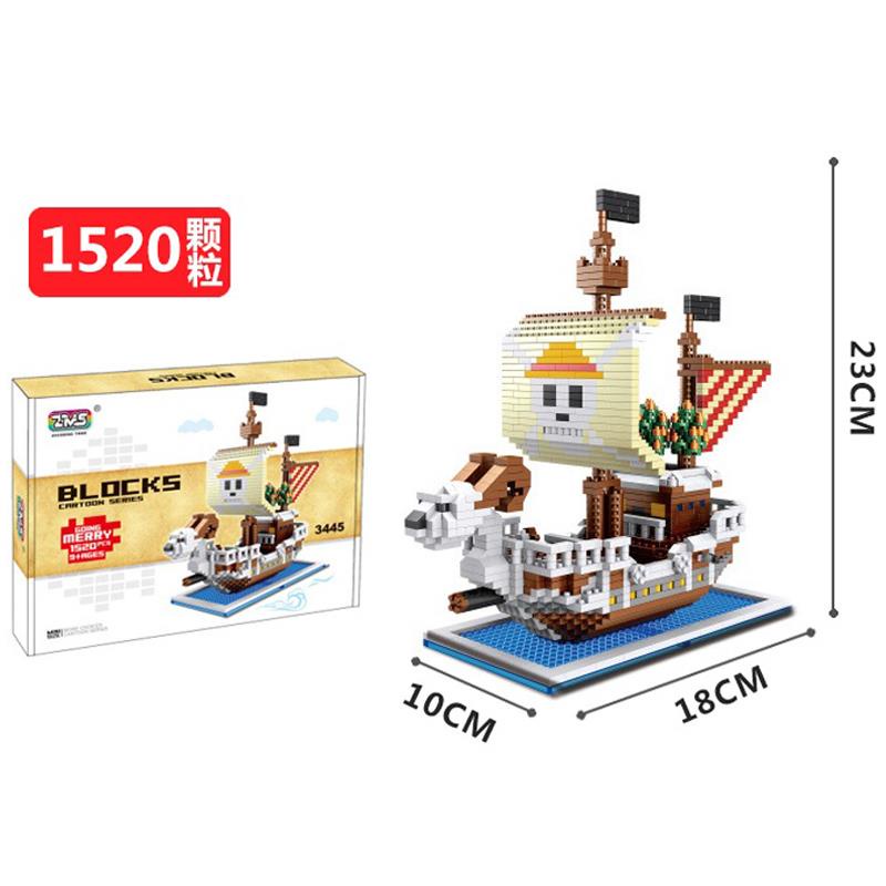 Nano Blocks Thousand Sunny One Piece Pirate Ship Model Lego Building ...