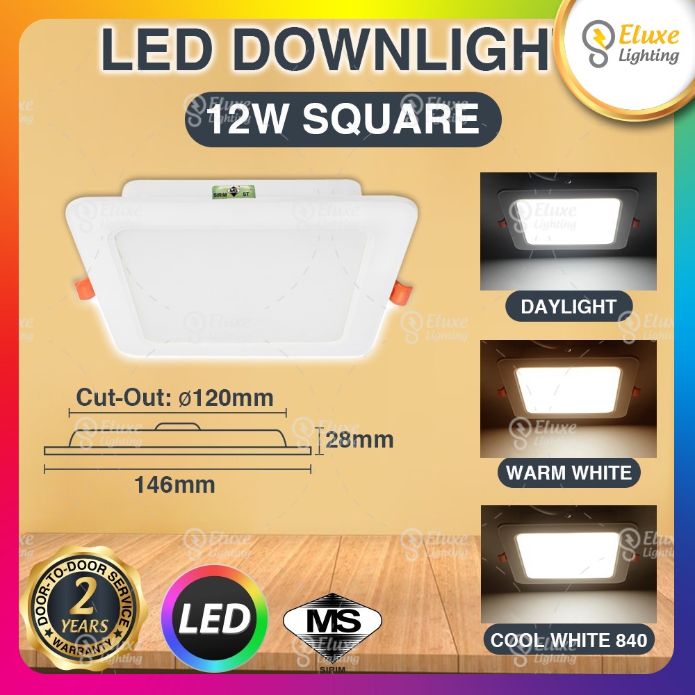 [SIRIM]DRIVER ON BOARD LED DOWNLIGHT 12W/18W 4"/6" 2 YEARS WARRANTY ...