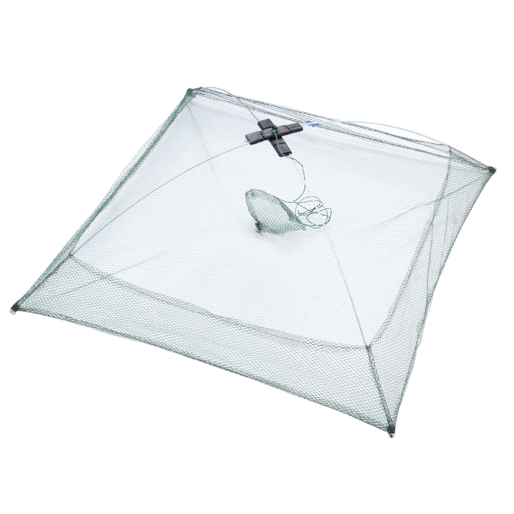 Portable Folding Square Fishing Net Fish Network Crab Shrimp Cage Mesh ...