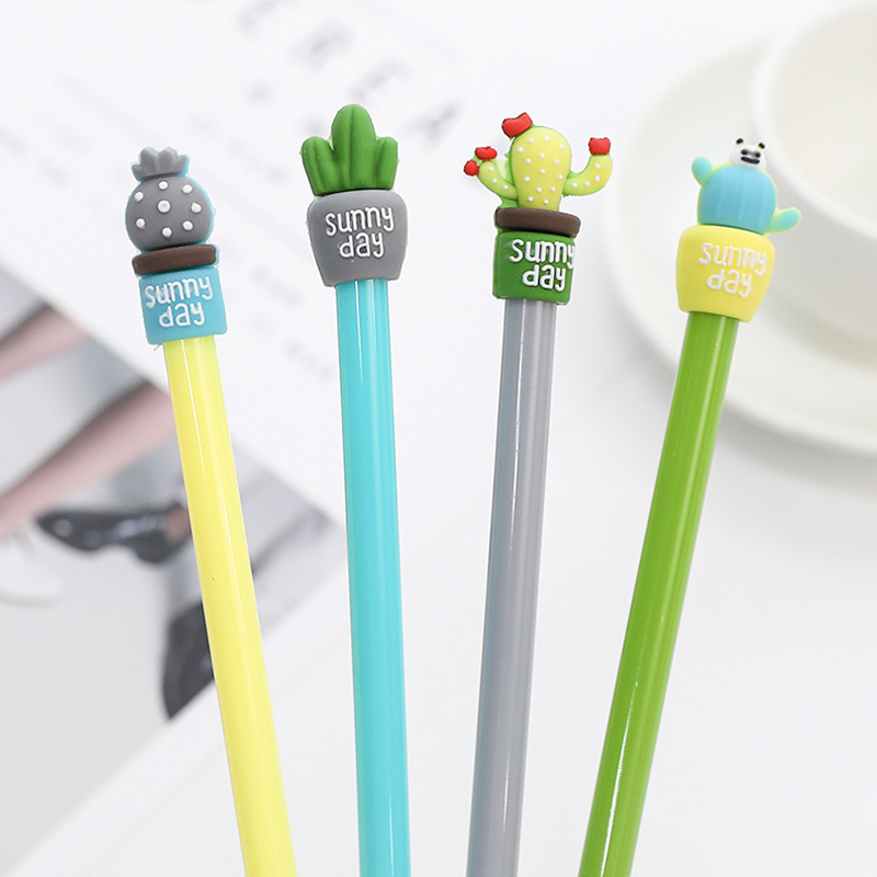 【SmartHorizon】1pcs Sell Cactus Pot Ballpoint Pens Ball Point Pen School Office Learning ...