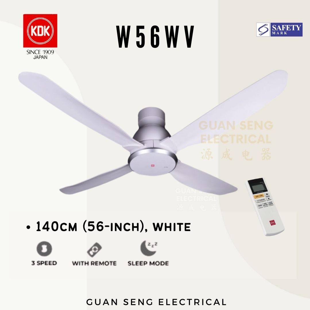 KDK W56WV DC Motor Ceiling Fan with Remote Control | Guan Seng ...