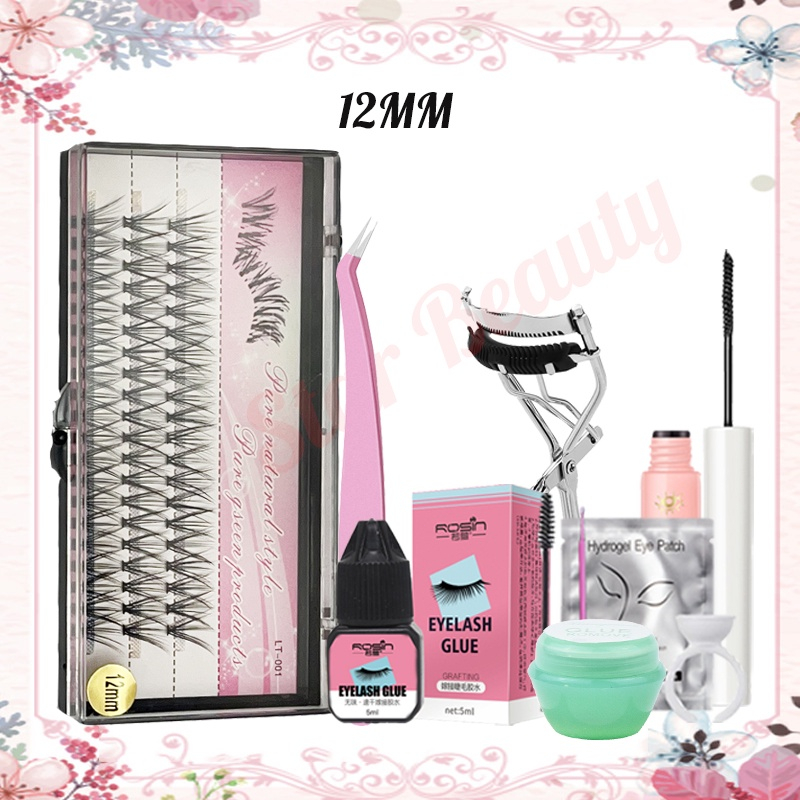 10D 20D C Curl Eyelash Natural Extension Lash Set DIY Grafting False ...