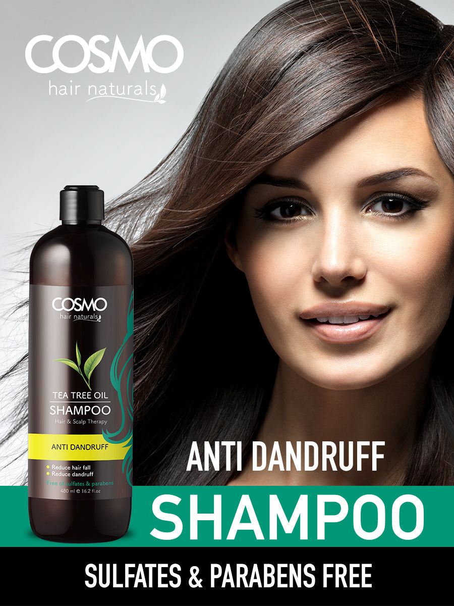 Cosmo Hair Naturals Anti Dandruff Tea Tree Oil Shampoo 480ml, Hair and ...