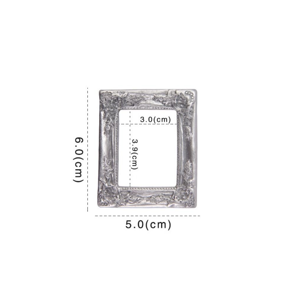 Durable DIY Resin Photo Frame Miniature Rustic Mini Mirror Props 3D ...