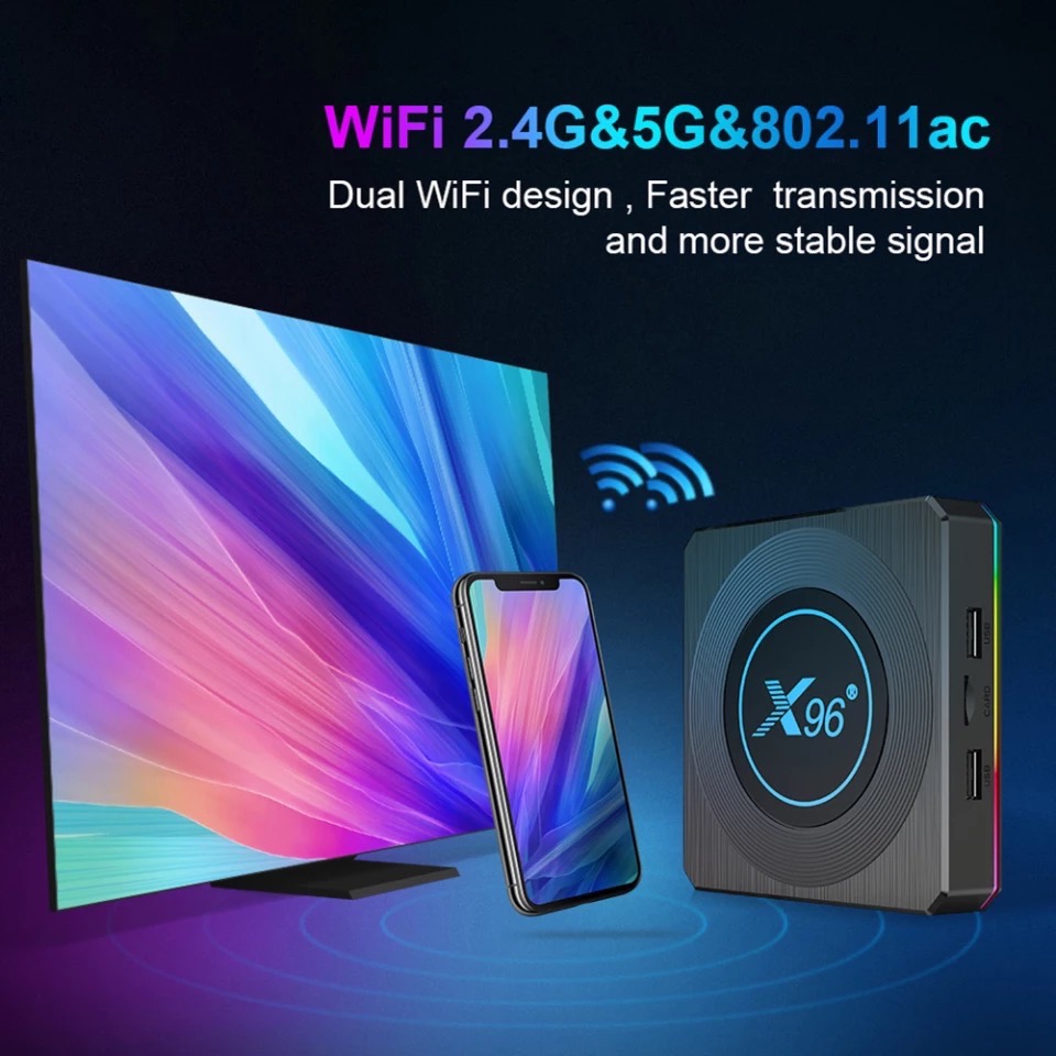 TOP2022 X96 X4 Android 11.0 Amlogic S905X4สมาร์ททีวี BOX RAM4GB ROM32GB 2.4G และ5G Wifi 100M LAN ...