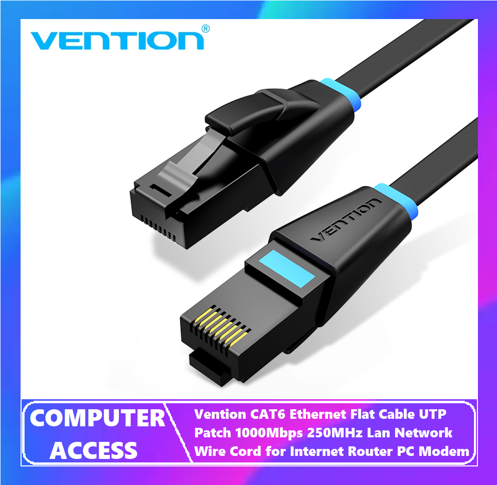 Vention CAT6 Ethernet Flat Cable UTP Patch 1000Mbps 250MHz Lan Network ...