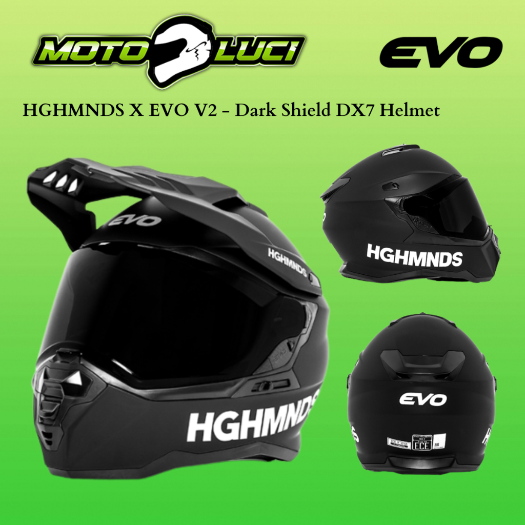 HGHMNDS X EVO V2 - Dark Shield DX7 Helmet | Lazada PH