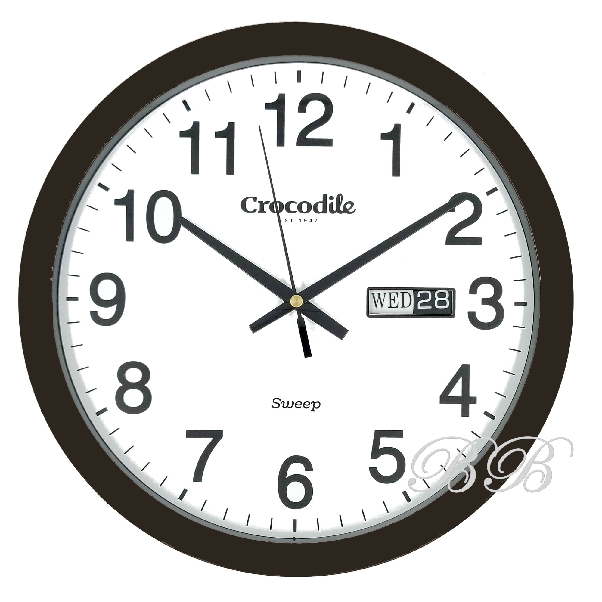 100% ORIGINAL CROCODILE Quiet Sweep Analogue Wall Clock (Jam Dinding ...