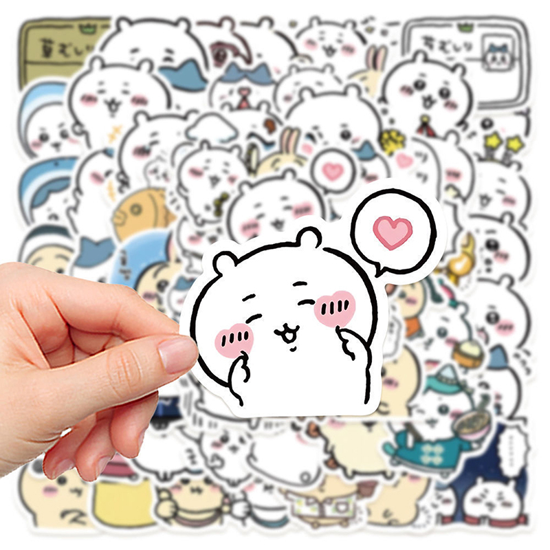 60Sheets Cartoon Cute Chiikawa Stickers Lovely Anime Pet Profile ...