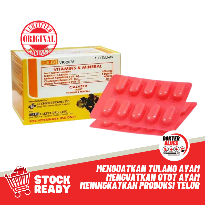 Vitamin Ayam CALVEEX LDI (1 strip) Obat Multivitamin Suplemen Ayam ...
