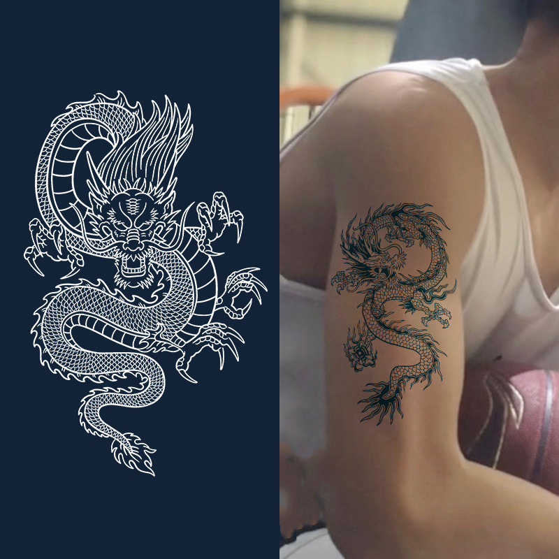 Temporary Tattoo Sticker Realistic Dragon Fake Arm Leg Body art ...