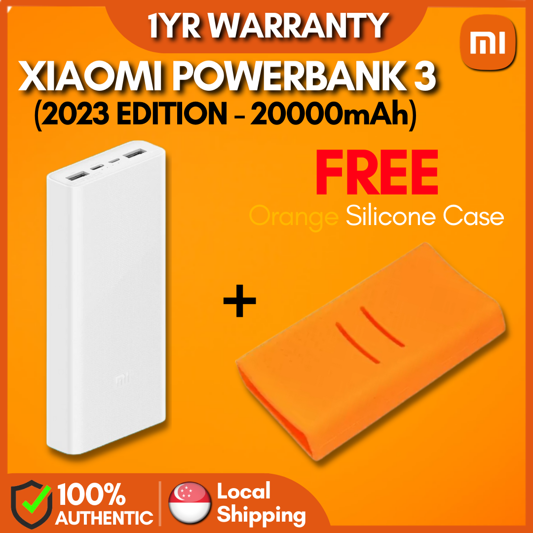 🇸🇬【𝟮𝟬𝟮𝟰 𝗘𝗗𝗜𝗧𝗜𝗢𝗡】XIAOMI Mi Powerbank 3 PLM18ZM 20000mAh Upgrade 2C ...