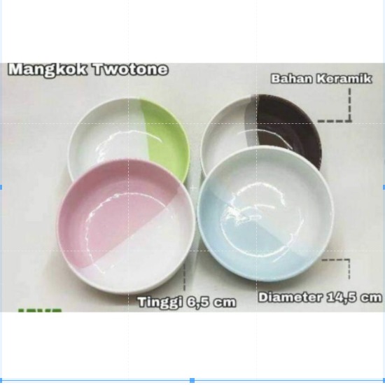 [ Satuan ] mangkok two tone / mangkok pelangi | Lazada Indonesia