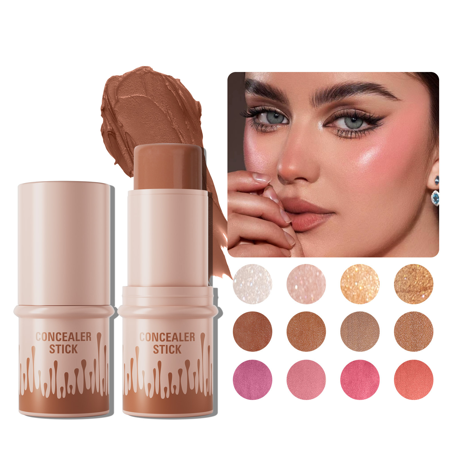 Makeup Face Brown Bronzer Contour Stick Contouring Bronzer Stick ...