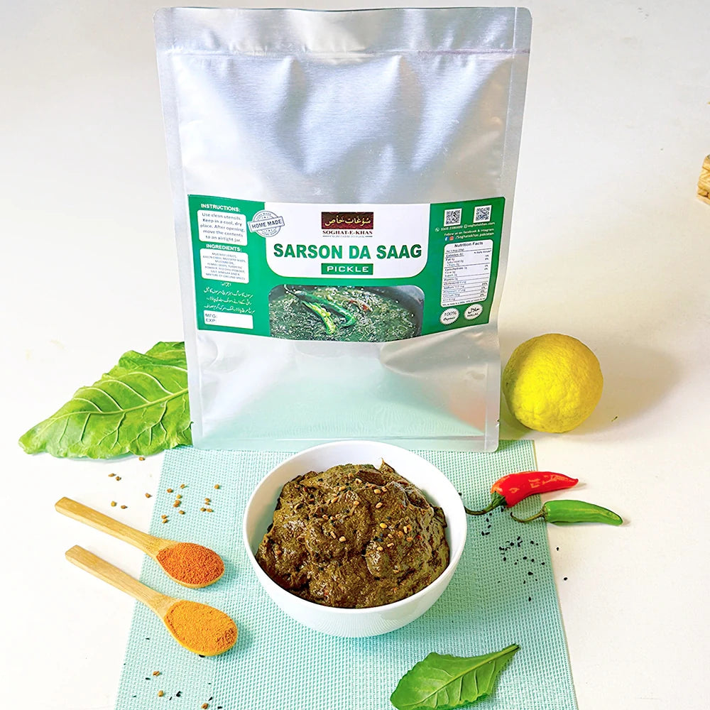 Soghat e Khas Sarson Da Saag Pickle / Saag ka achar / Achar / Ghar ka ...