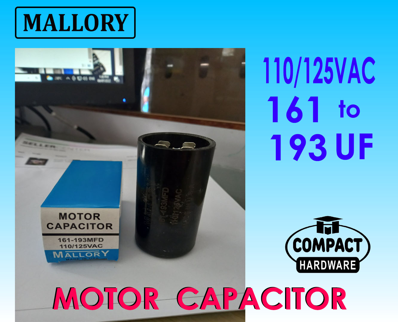 MOTOR CAPACITOR 161-193 MFD 110-125 VOLTS | Lazada PH