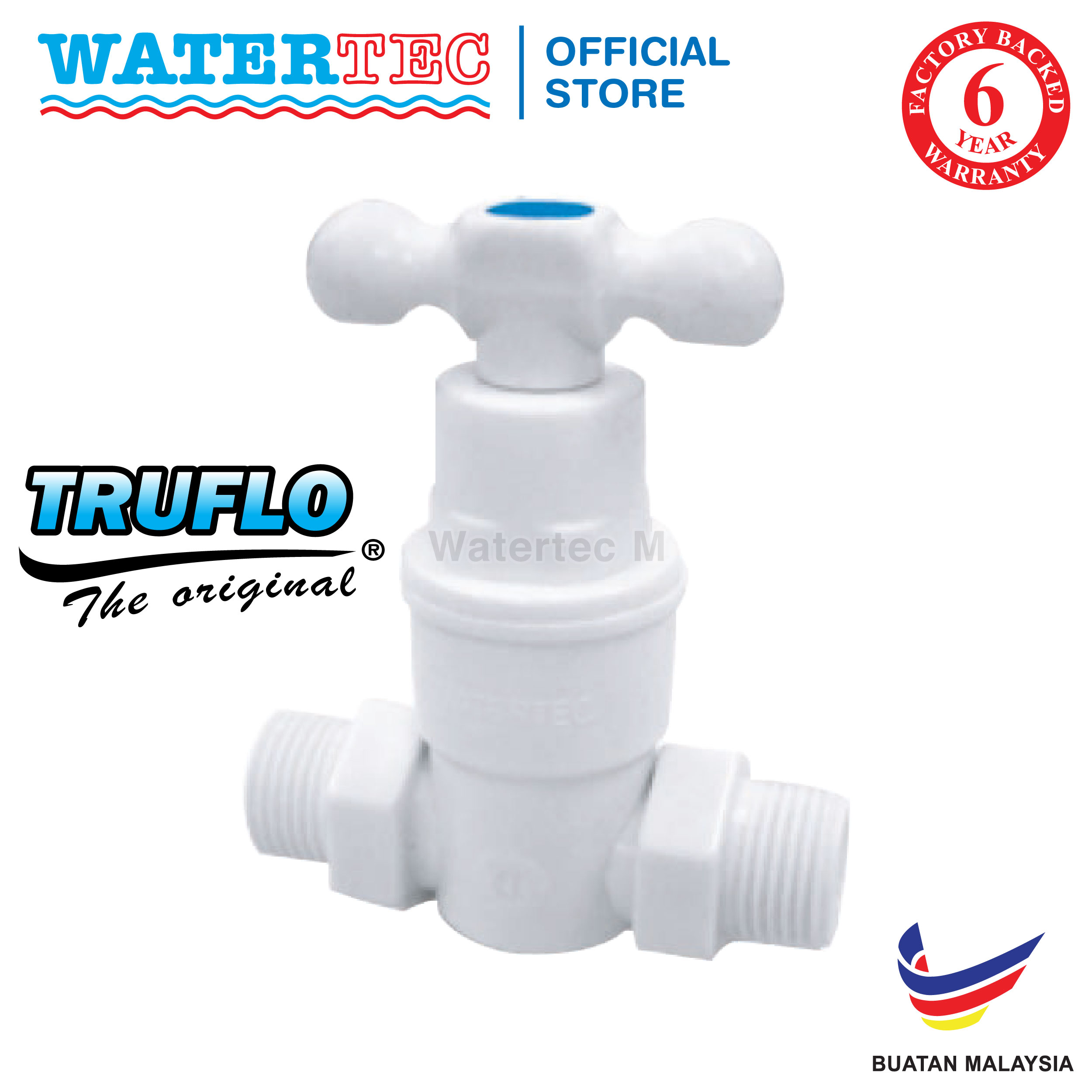 TRUFLO Stopvalve M&M 15E-CU T Monaco For Copper Pipe Galvanized Steel ...