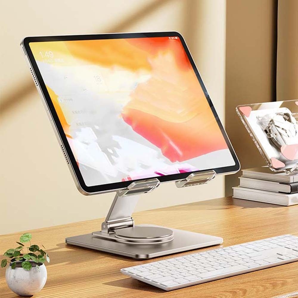 Sturdy Base 360 Degree Rotatable Tablet Stand Silicone Carbon Steel ...