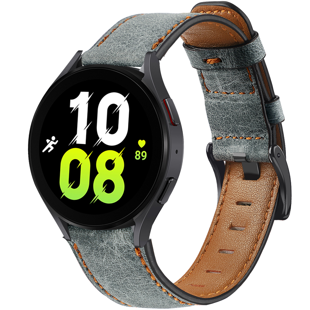 สายหนังแท้สำหรับนาฬิกา Samsung Galaxy Watch 20มม. 22มม. สายนาฬิกา ...