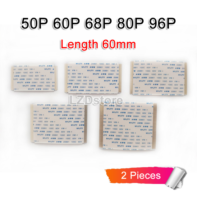 2pcs Tcon Board Flex Cable 50Pin 60Pin 68Pin 80Pin 96Pin Length 6cm ...
