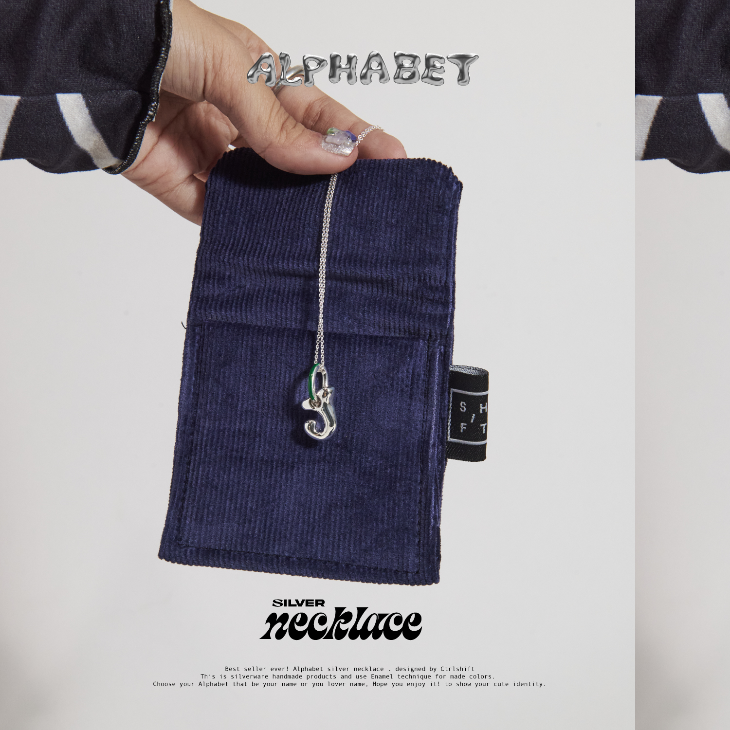 Ctrlshift - Alphabet silver neacklace - Ctrlshift - ThaiPick