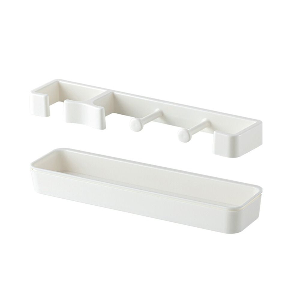 RTHRT สีขาวขาว ชั้นวางร่มติดผนัง พลาสติกทำจากพลาสติก ปรับความสูงได้ ที่ ...