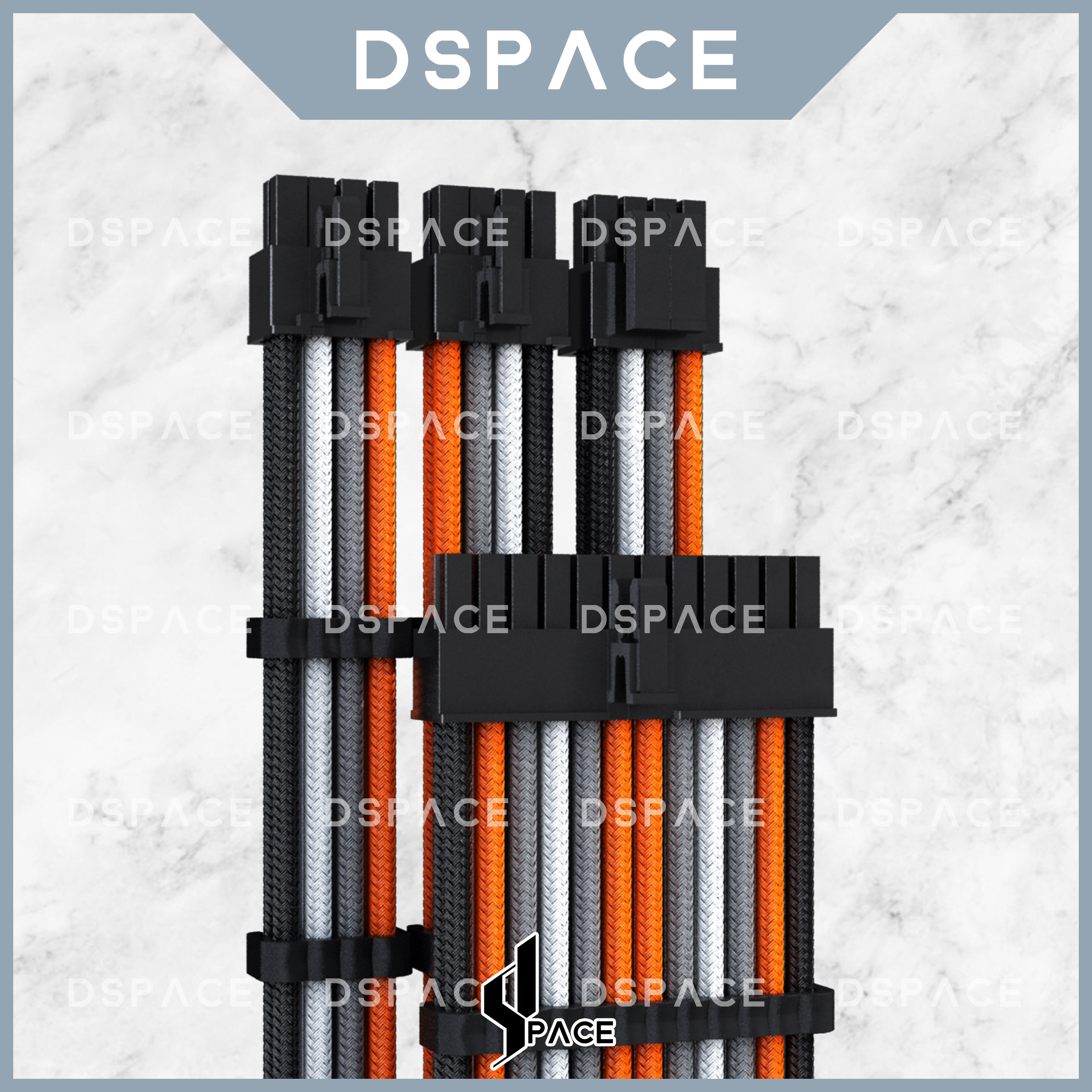 [STOCK IN MALAYSIA] DSPACE MESH-X PSU Orange Premium Sleeved Braided ...
