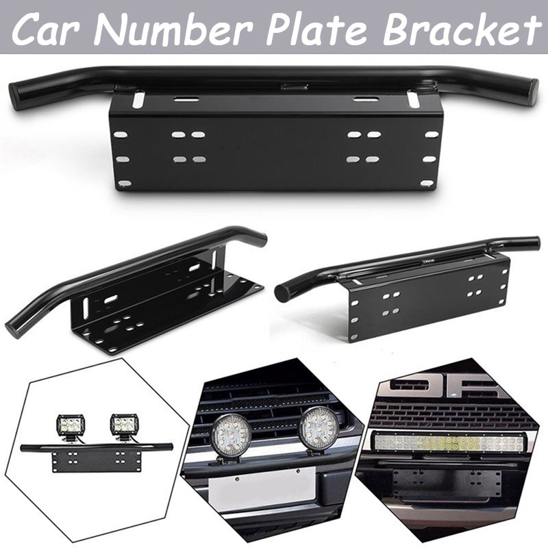 Car Number Plate Offroad Front Number Plate Bracket Frame Holder Light ...