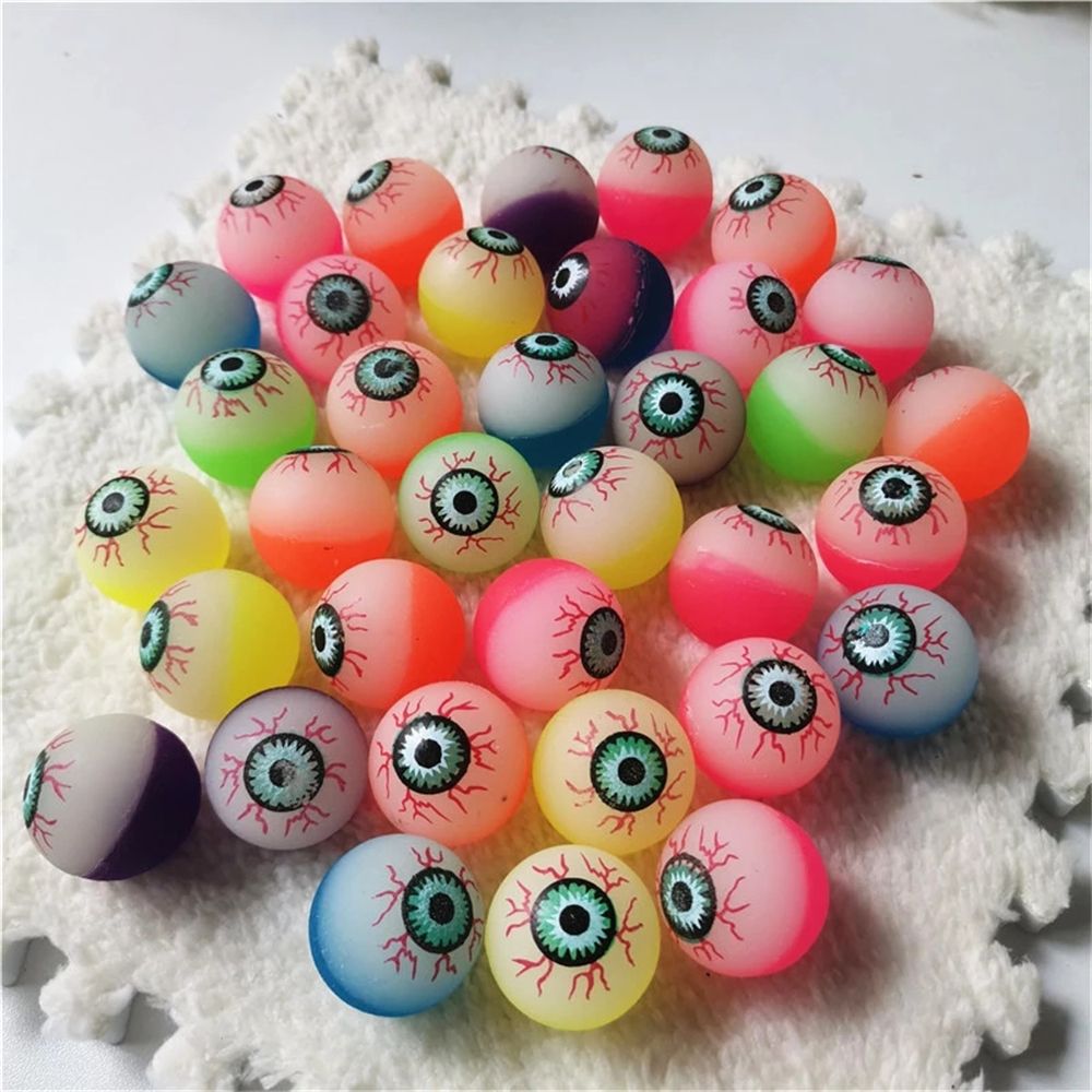 10Pcs Party Favors Balls Bouncy Bath Halloween Party Supplies Scary Eye ...