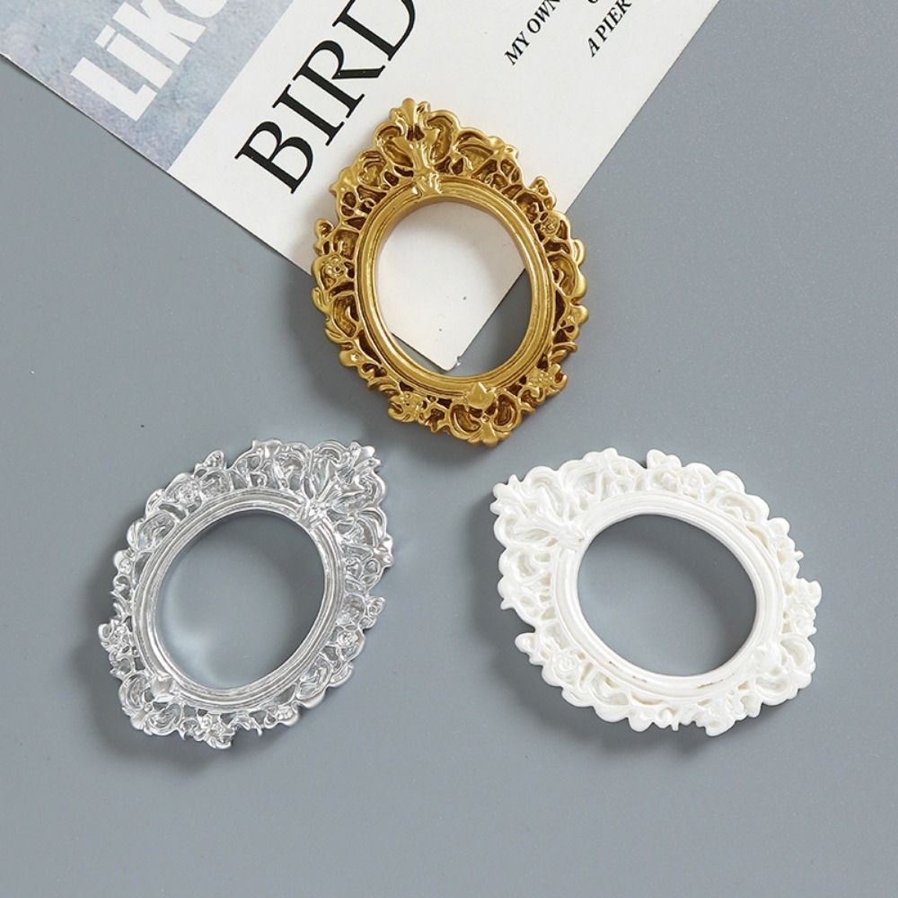 Multiple Styles DIY Resin Photo Frame Rustic 3D Mini Mirror Props ...