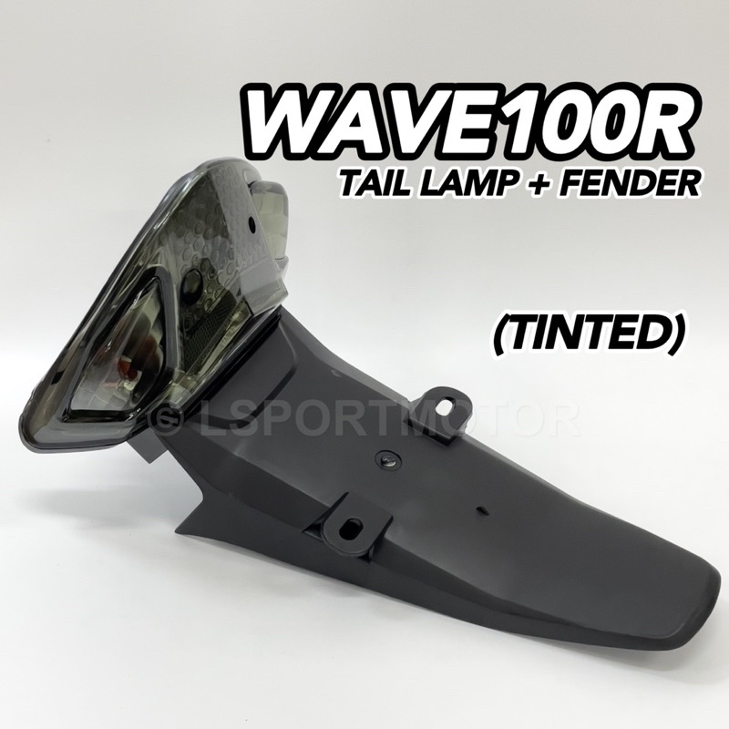 HONDA WAVE100R TAIL LAMP + FENDER (TINTED) MUDGUARD LAMPU BELAKANG SET ...