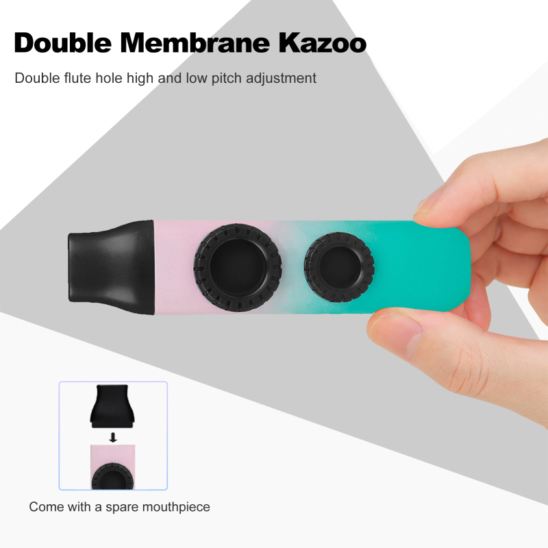 【Factory-direct】 Kazu Flute ABS Zoukat Kazoo Dual Flute Holes ...