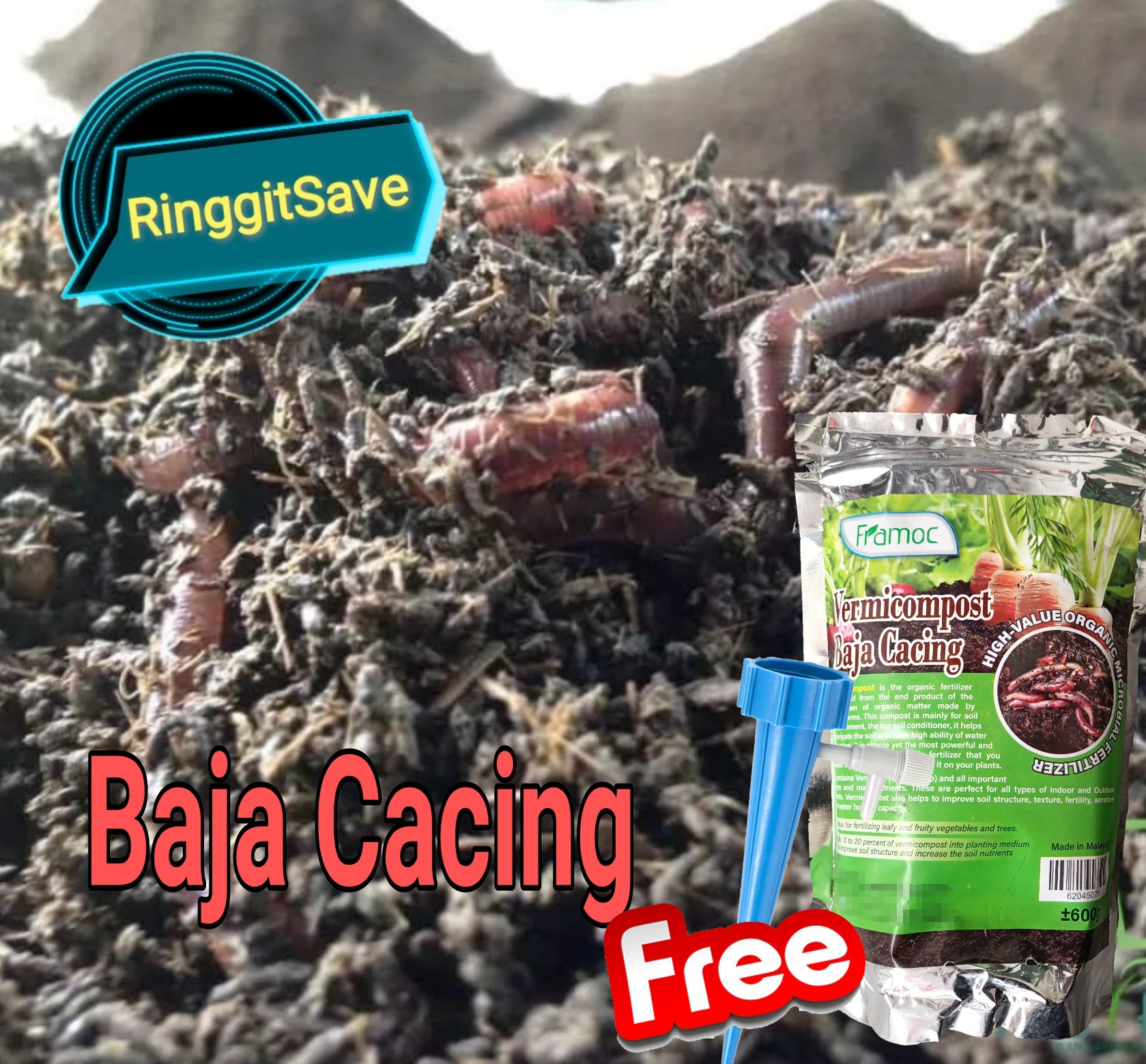 (Local Seller)600G Vermicompost Fertilizer Baja Cacing Tanah ...
