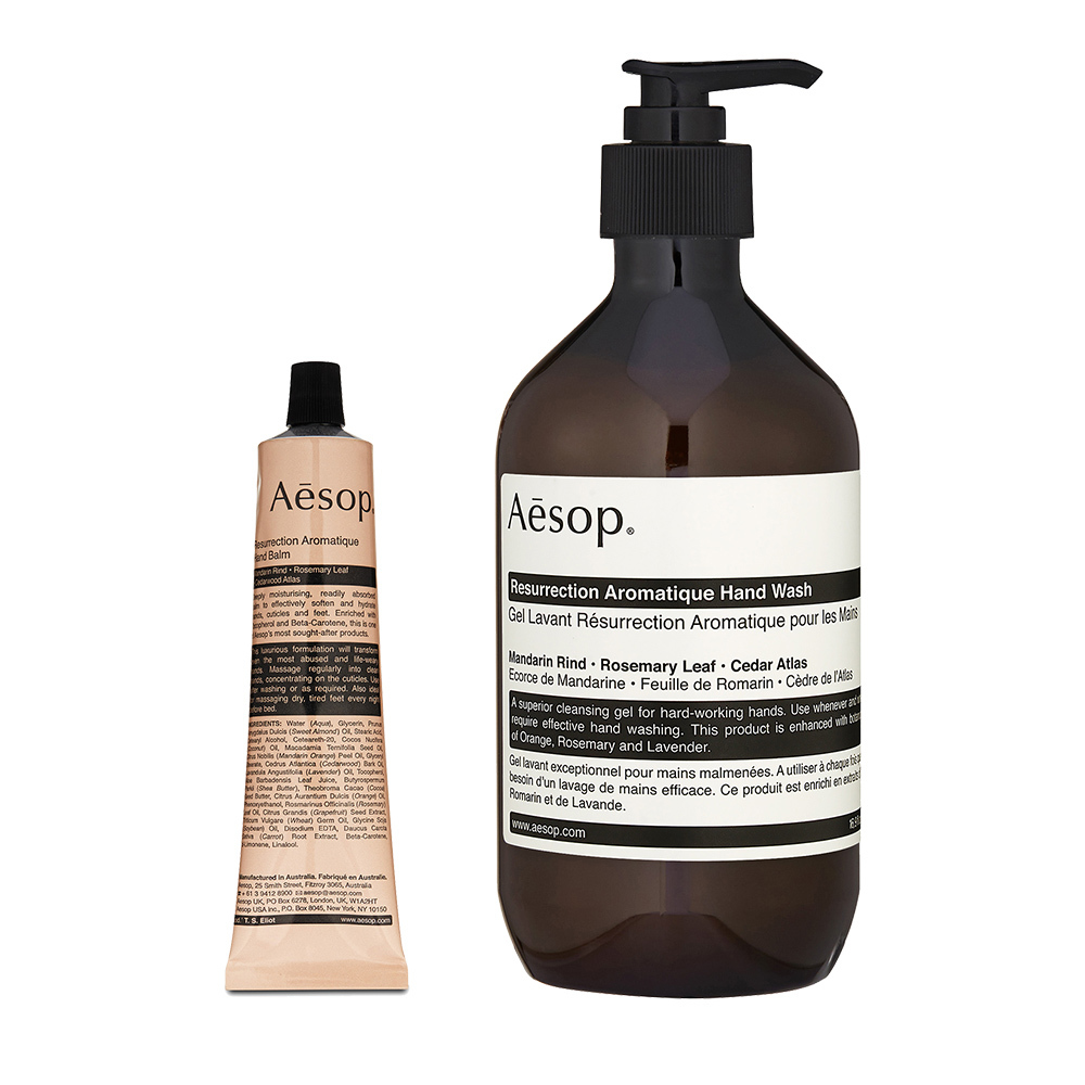 Aesop Resurrection Aromatique Hand Wash + Aromatique Hand Balm | Lazada ...