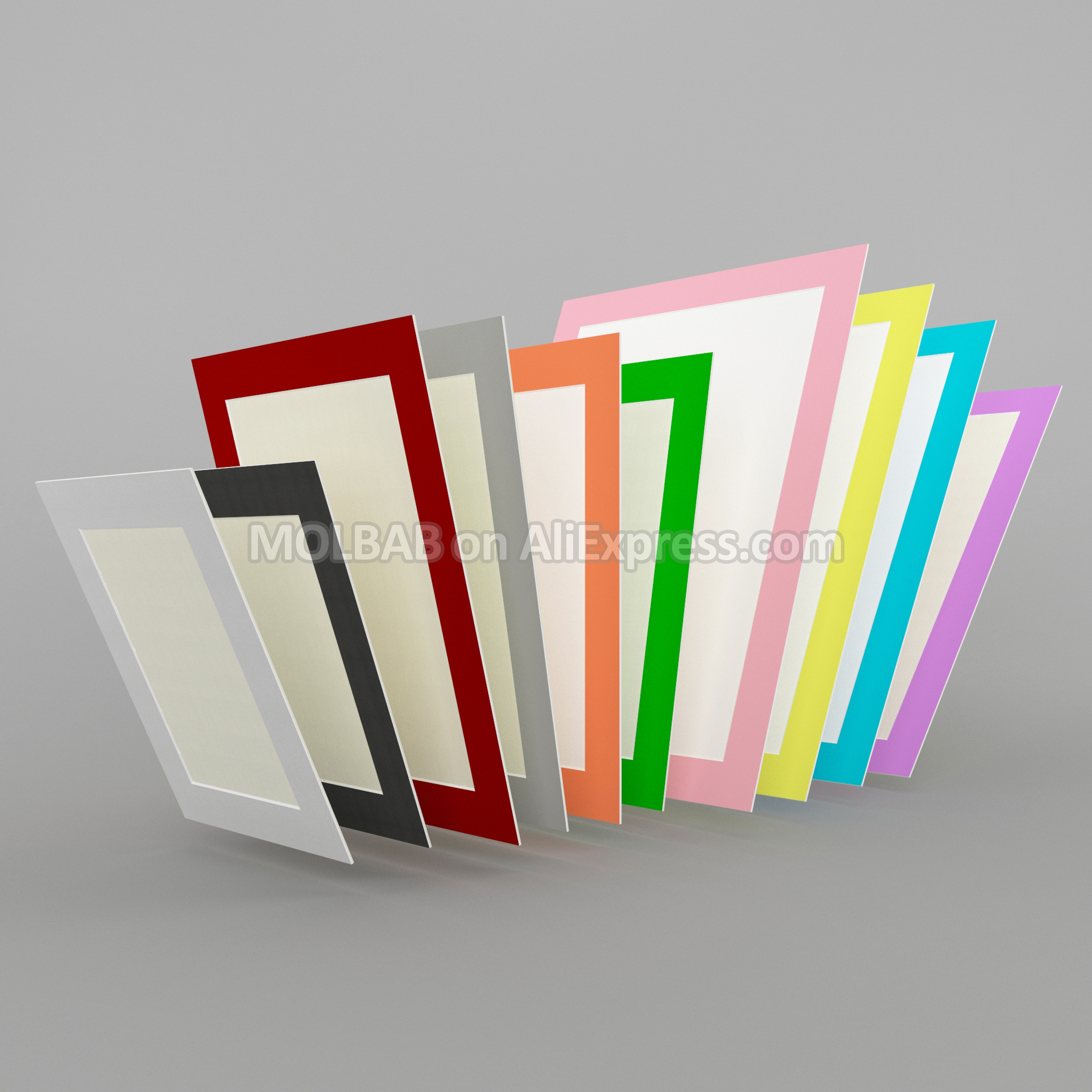 Paper Photo Frame With Backing Multicolor Matboard Wall Mounted For ...