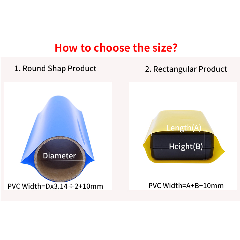 18650 Lipo PVC Heat Shrink Pack 17mm ~ 140mm Width Insulated Film Cover ...