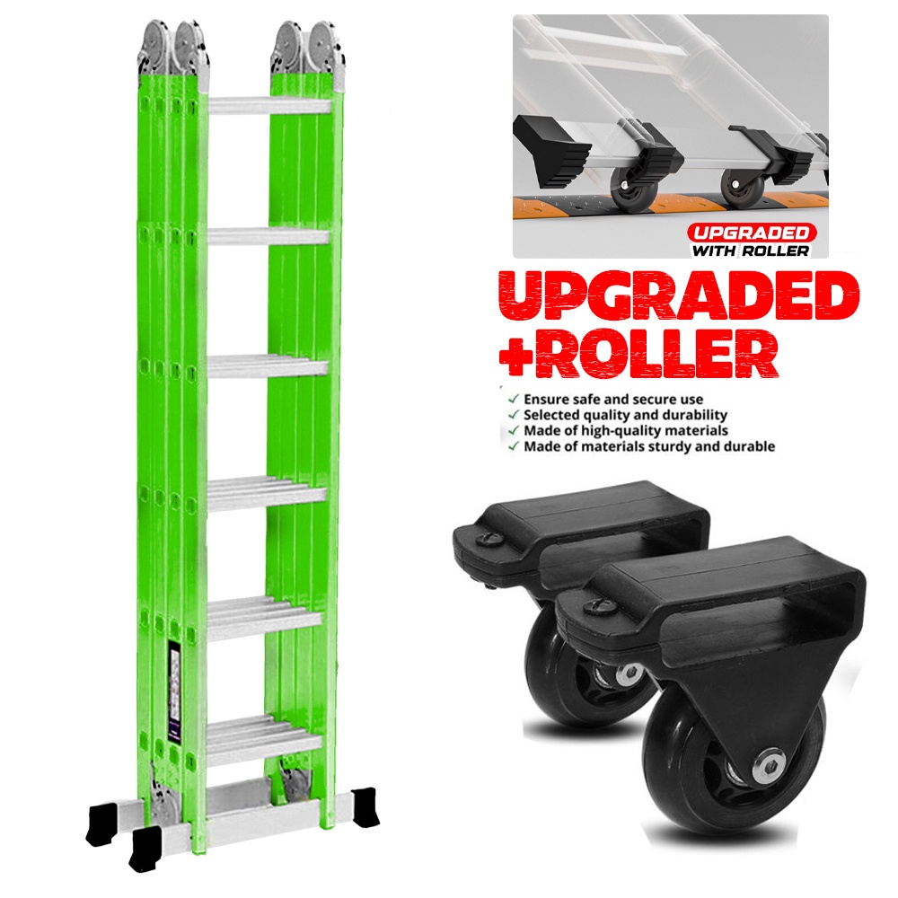 24STEP (6.7M) Green Aluminium Multipurpose Ladder Tangga Lipat ...